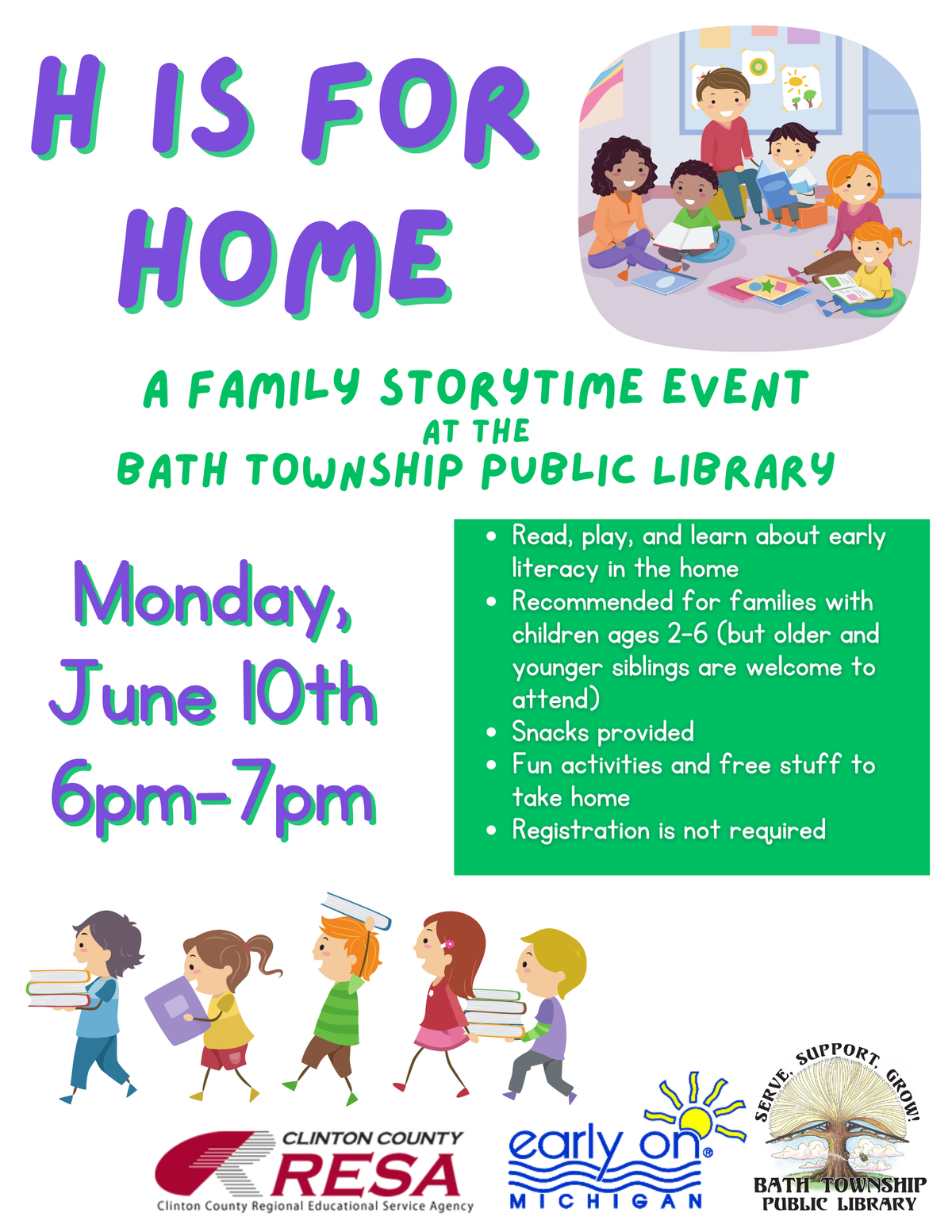 H is for Home — Bath Township Public Library