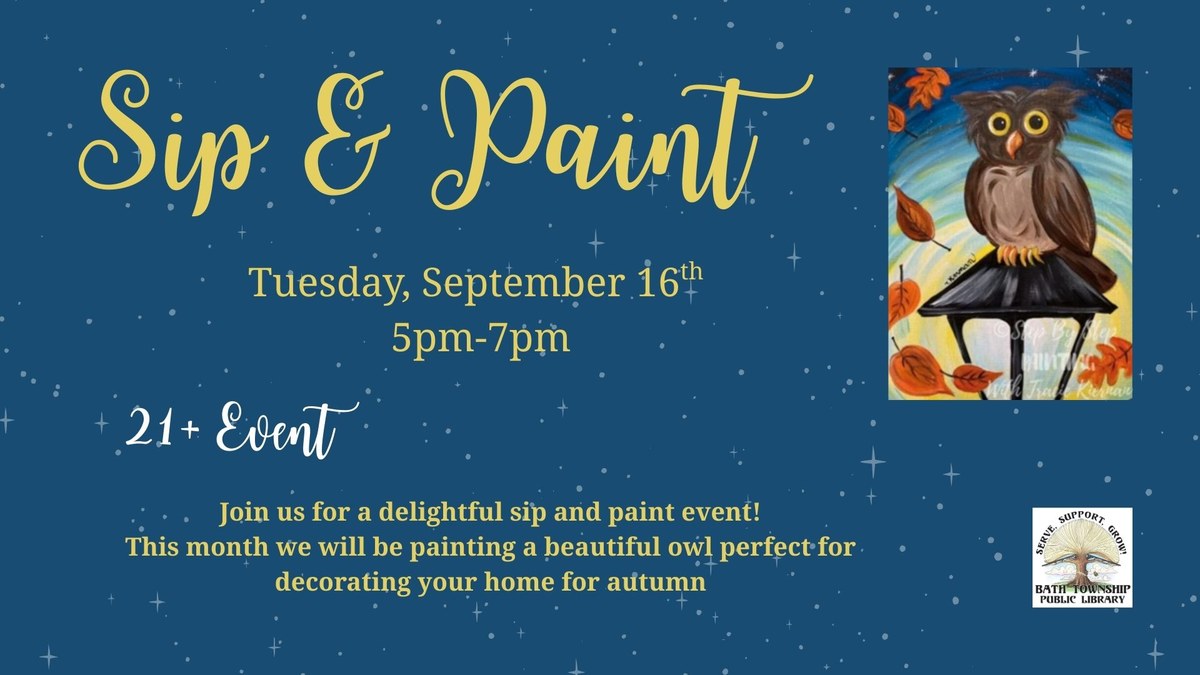 Sip & Paint — Bath Township Public Library